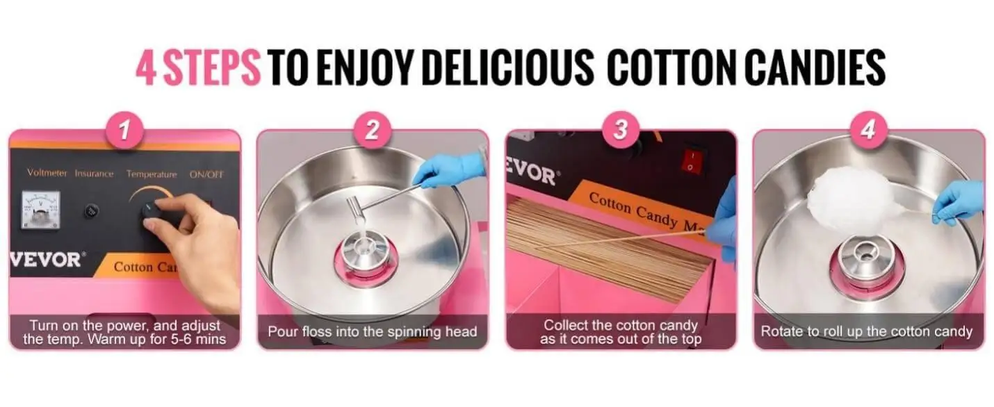 How to Make Cotton Candy With a Machine? It’s Easy-Peasy! - VEVOR Blog