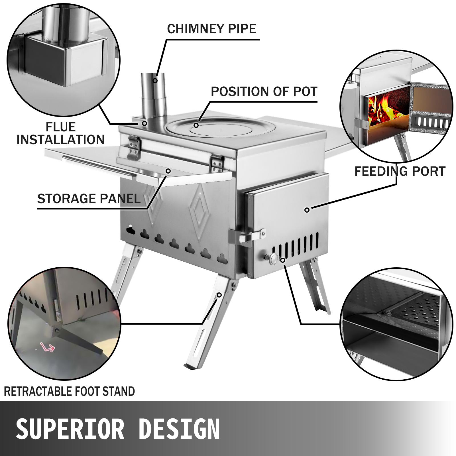 Portable camping tent wood stove in 2024: Reviews + Guide - VEVOR Blog