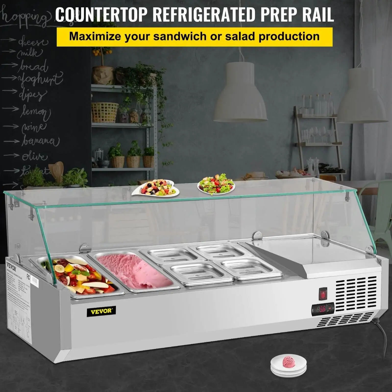 Top 5 Refrigerated Countertop Food Prep Station Reviews in 2024 - VEVOR ...