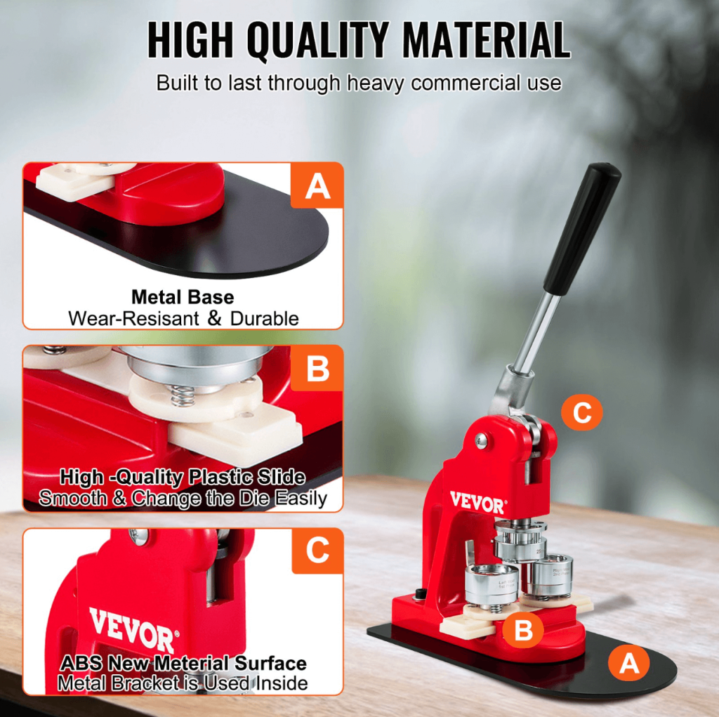 VEVOR Button Maker Machine With Large Production Capacity - VEVOR Blog