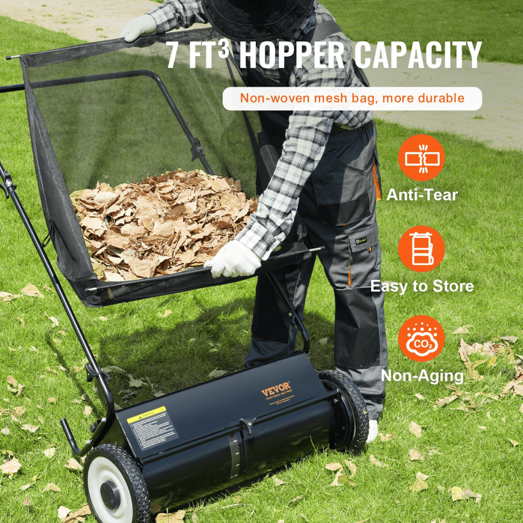VEVOR Push Lawn Sweeper Review - VEVOR Blog