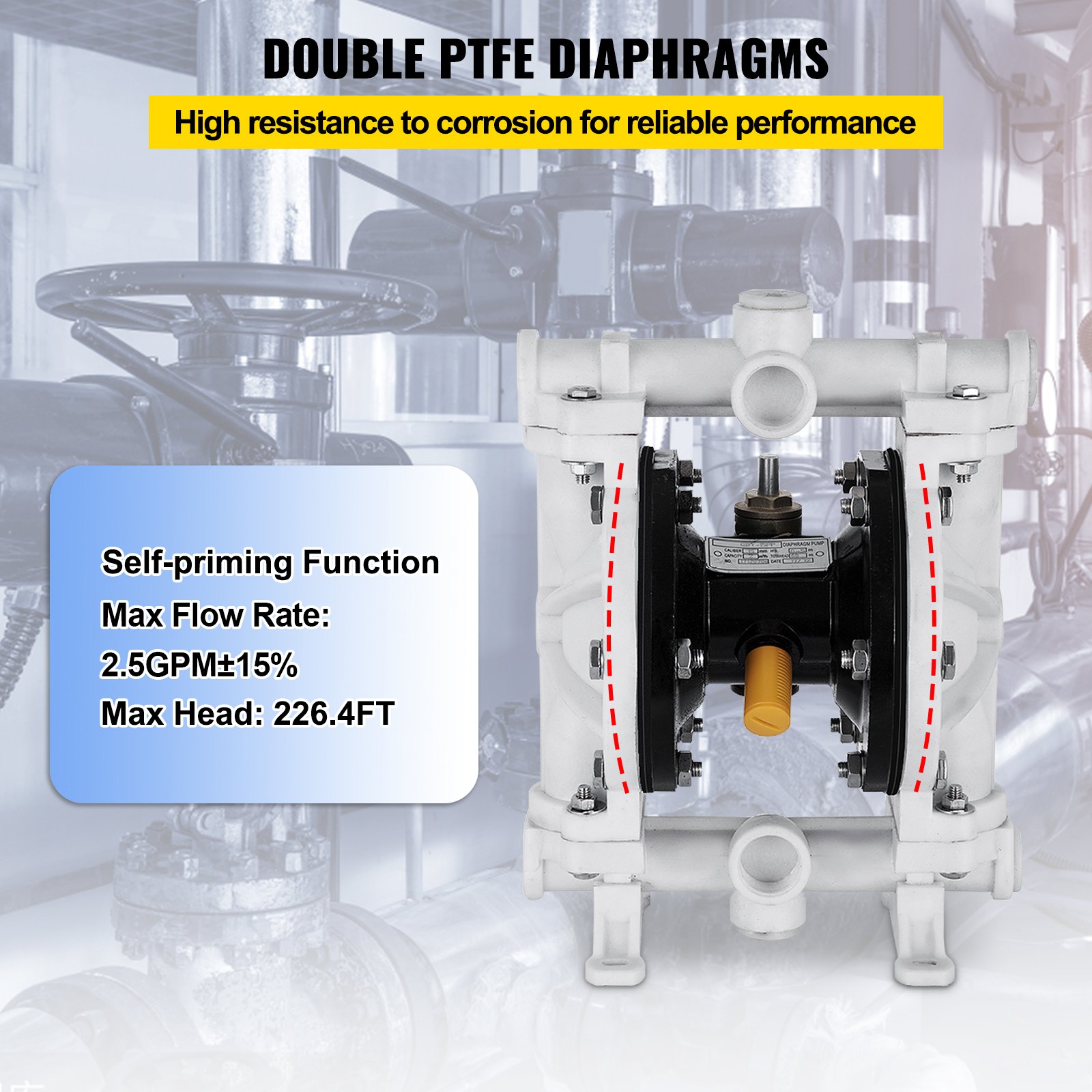 VEVOR Air-Operated Double Diaphragm Pump, 1/2 in Inlet & Outlet Manual - VEVOR Blog