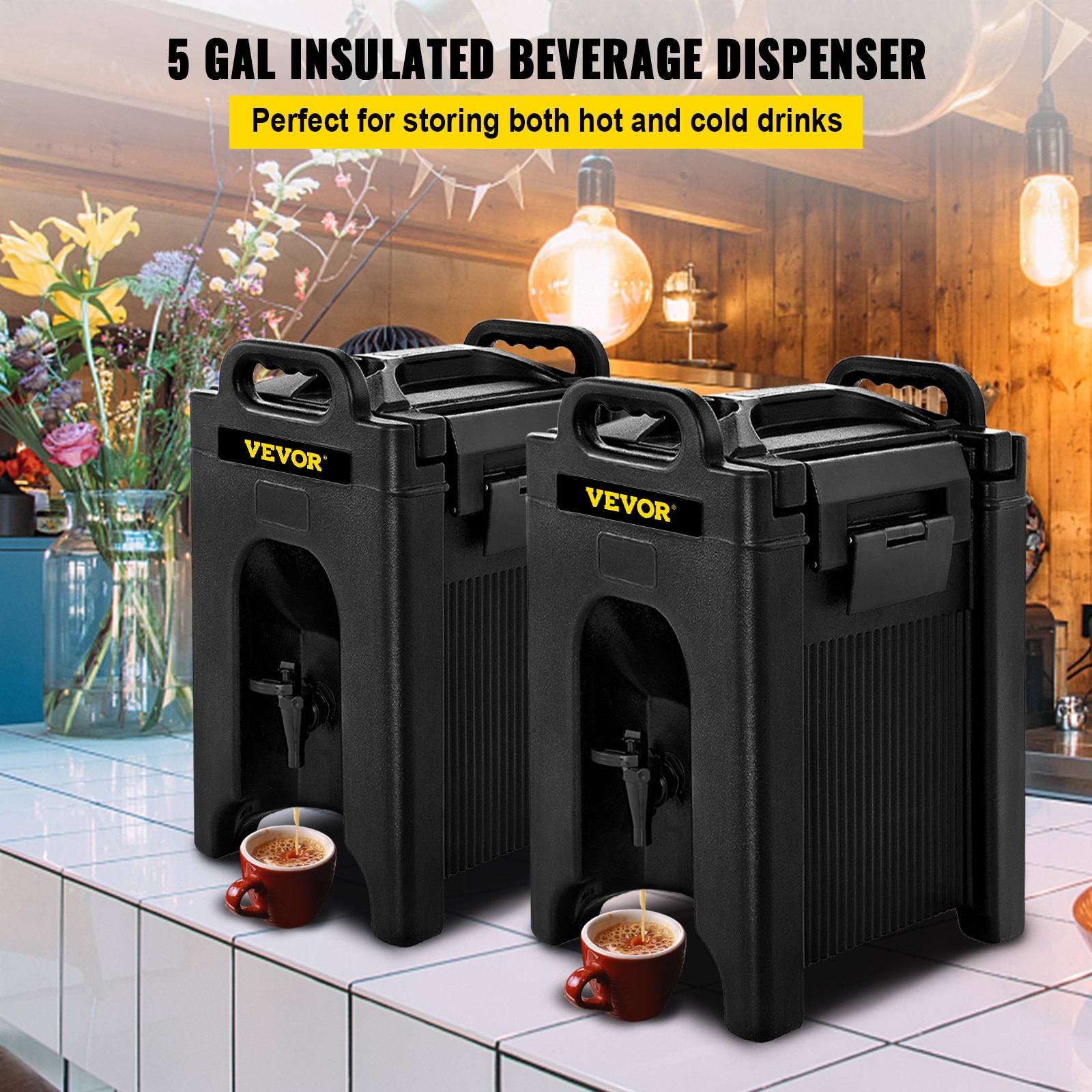 VEVOR Insulated Beverage Dispenser 2 PCS, 10 Gal, Black Manual - VEVOR Blog
