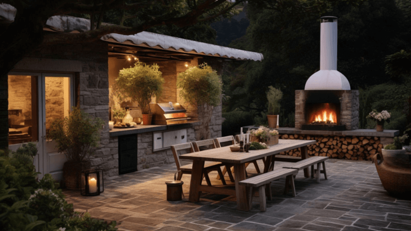 20 Stylish Backyard Covered Outdoor Kitchen Ideas